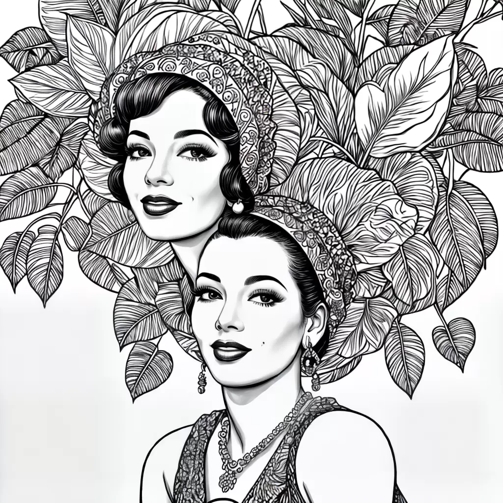 16 Desenhos para Imprimir e Colorir de Carmen Miranda