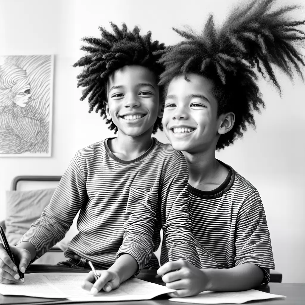Desenhos Para Imprimir E Colorir De Meninos Cabeludos