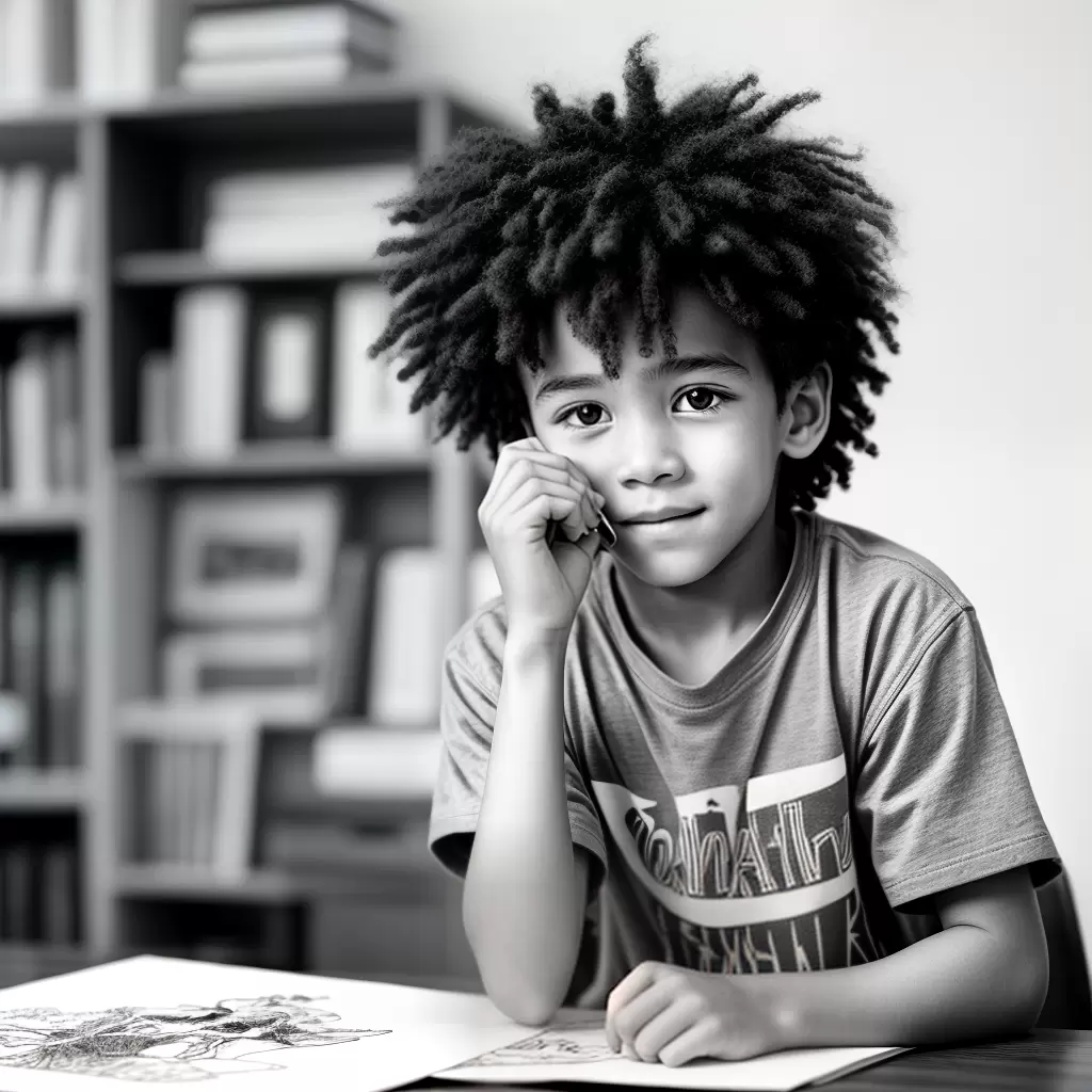 Desenhos Para Imprimir E Colorir De Meninos Cabeludos