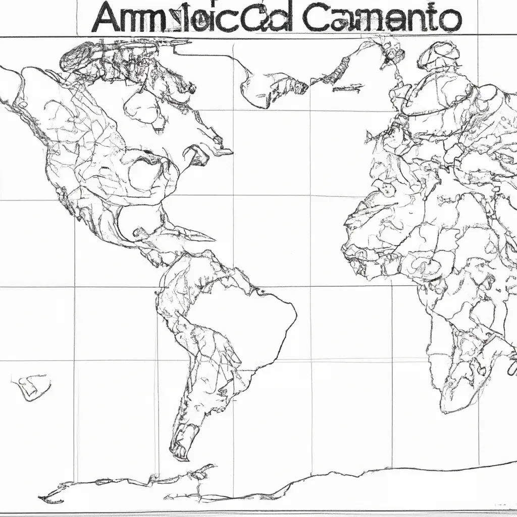 Mapa do Continente Americano para Imprimir e Colorir GRÁTIS