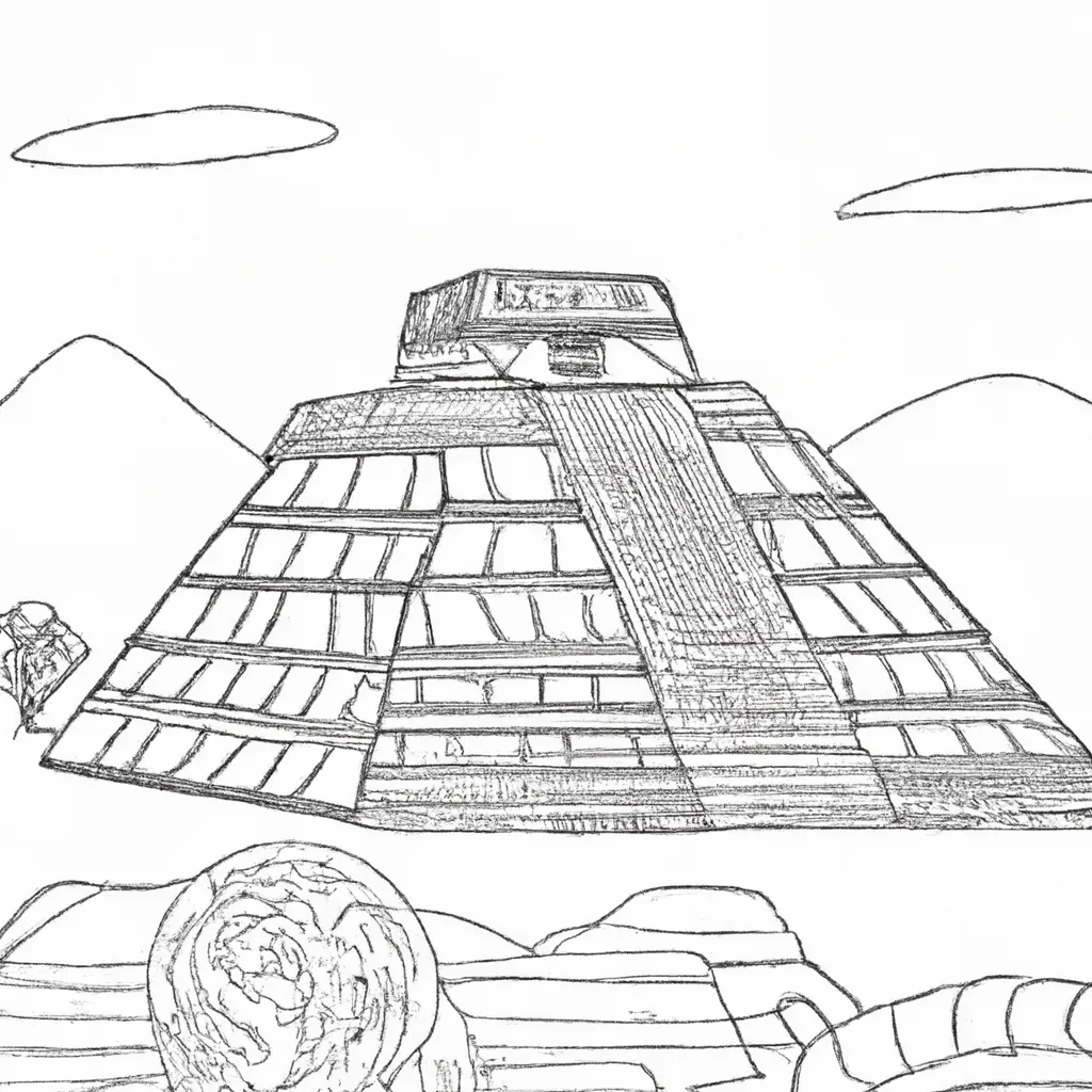 PIRÂMIDES DE TEOTIHUACAN: Desenhos para Imprimir e Pintar!