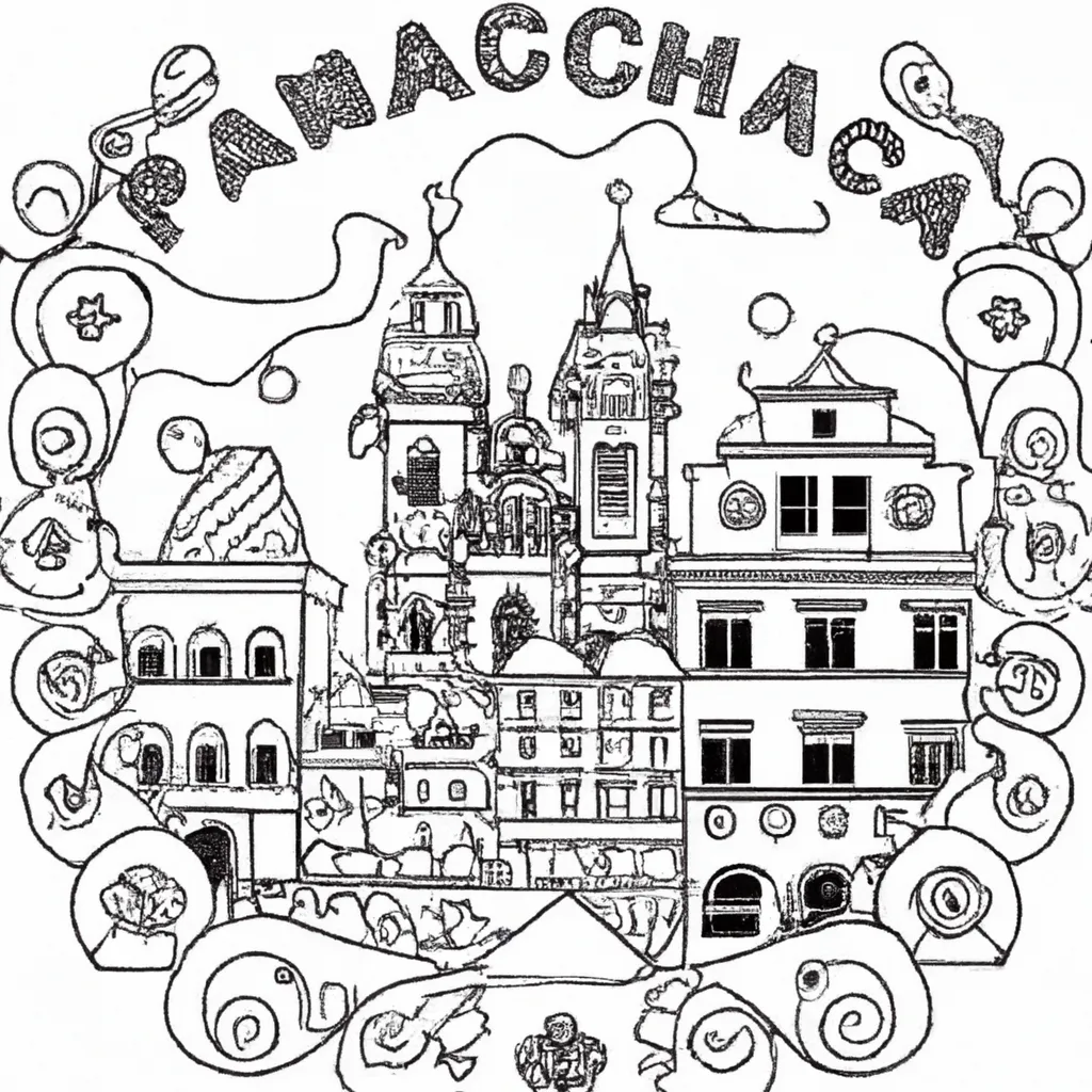 O Charme de Praga: Desenhos para Imprimir e Pintar