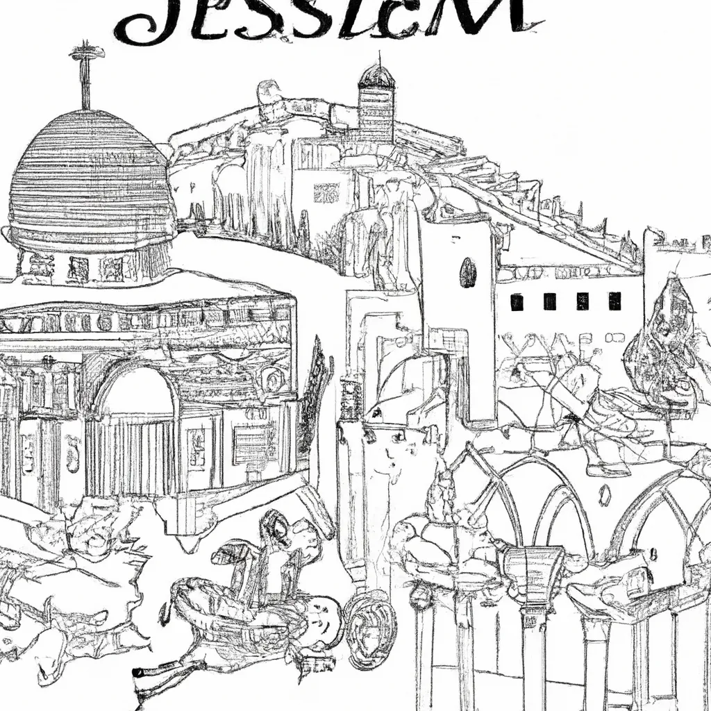 Se Encante com Desenhos de Jerusalém para Imprimir e Pintar