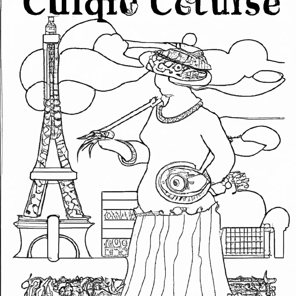 Desenhos da Cultura Francesa para Imprimir e Colorir Grátis
