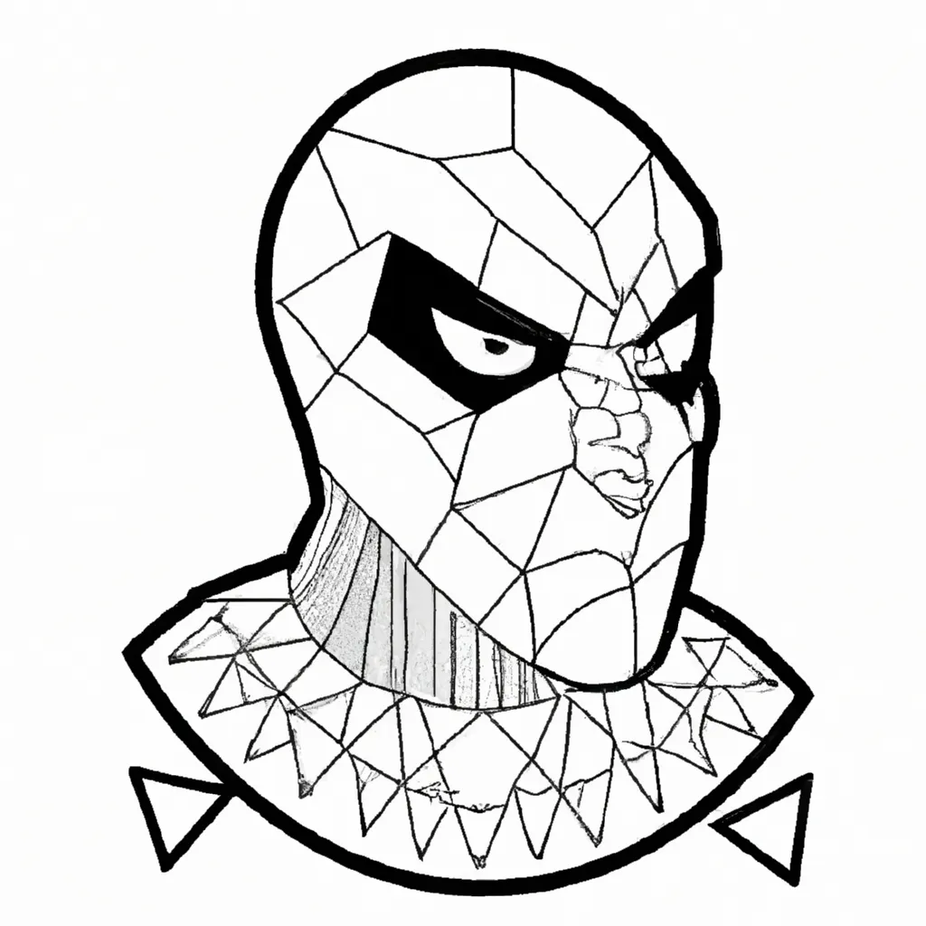 Desenhos de Máscara de Hacker para Imprimir e Colorir Grátis