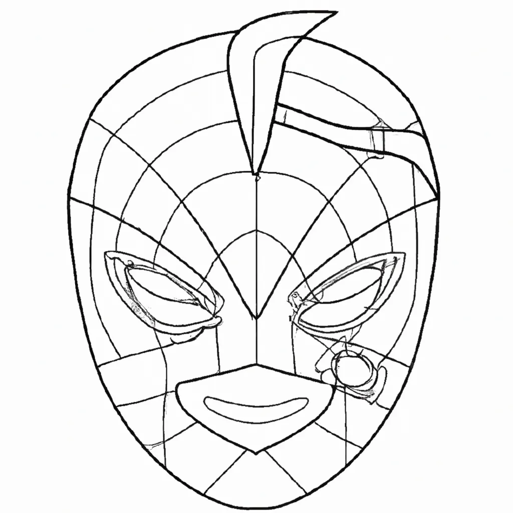 Desenhos de Máscara de Hacker para Imprimir e Colorir Grátis