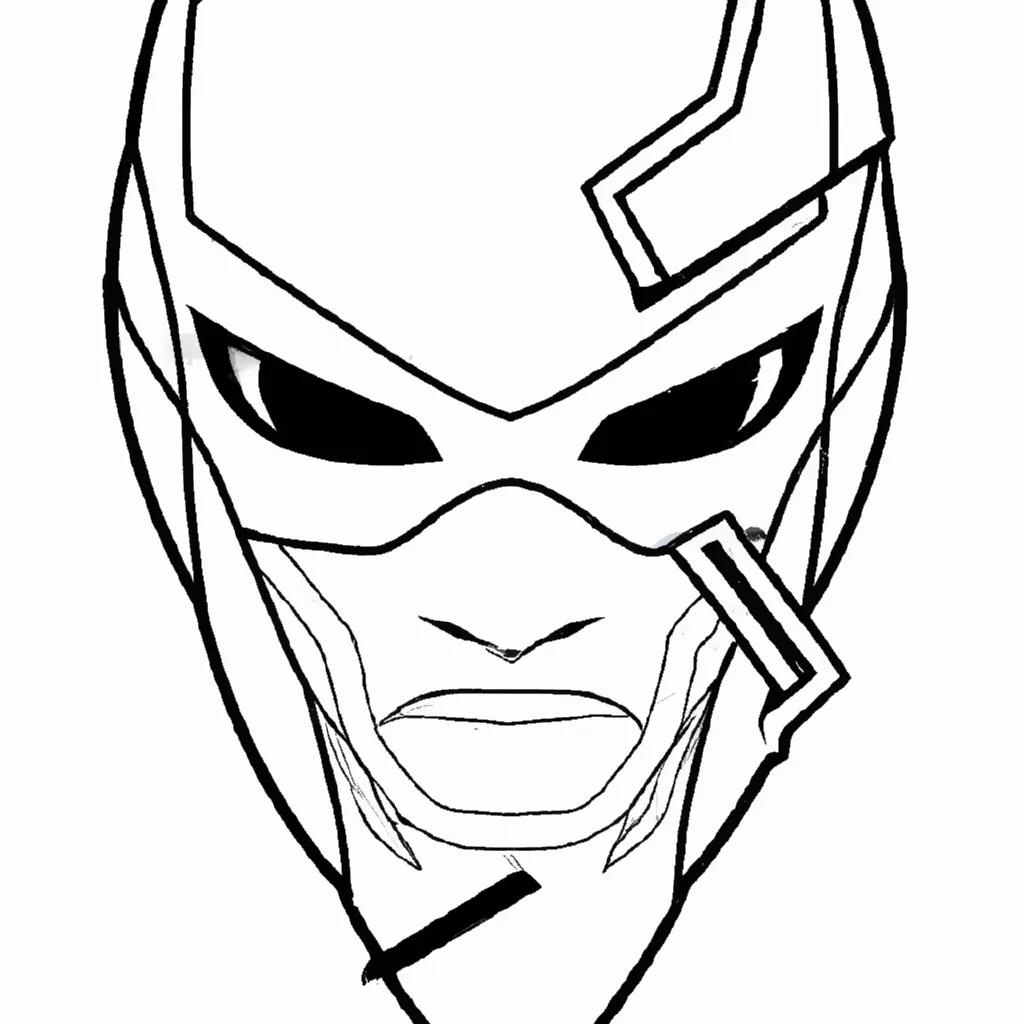 Desenhos de Máscara de Hacker para Imprimir e Colorir Grátis