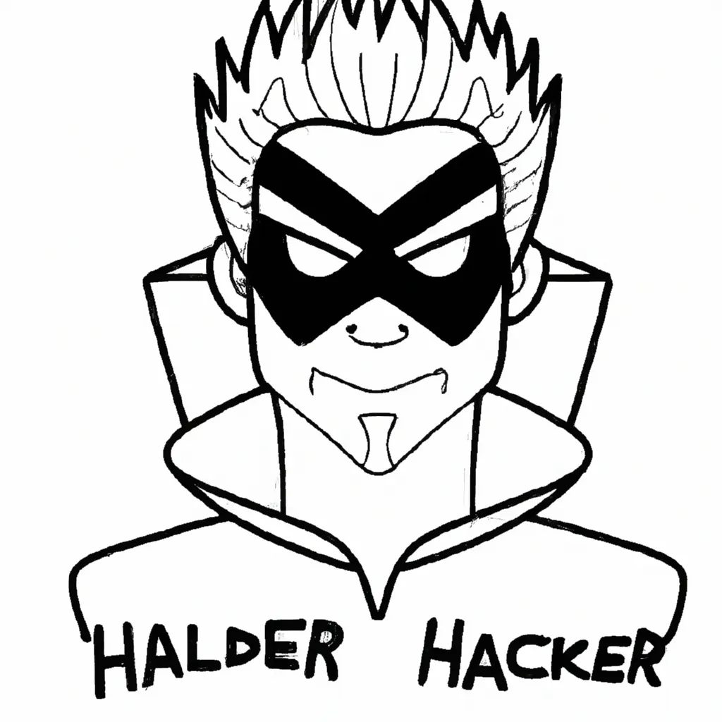 Desenhos de Máscara de Hacker para Imprimir e Colorir Grátis