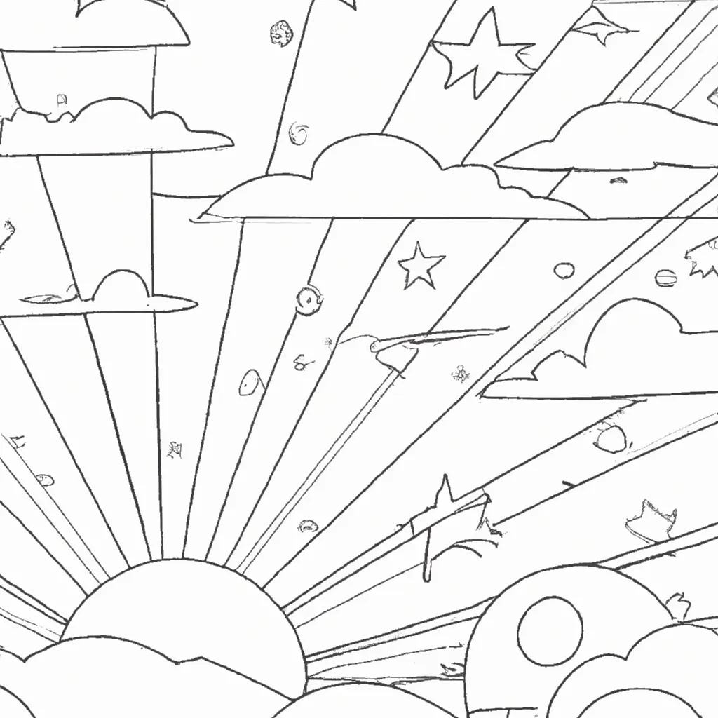Desenhos do Céu à Noite para Imprimir e Colorir Grátis
