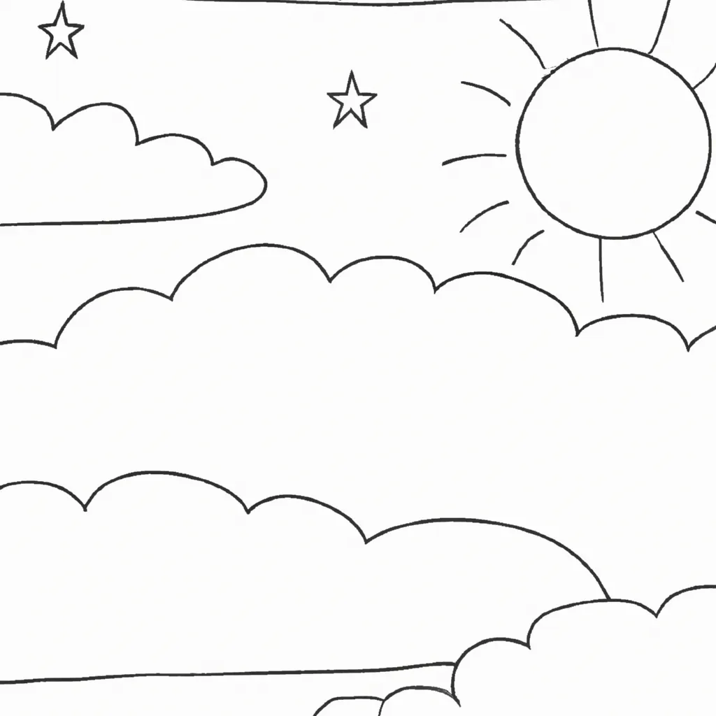 Desenhos do Céu à Noite para Imprimir e Colorir Grátis