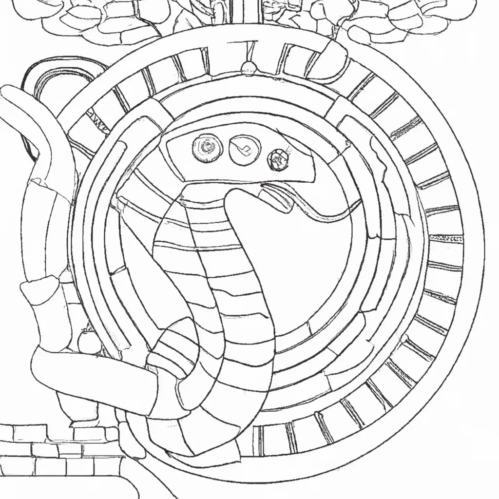 Kukulkan: O Deus Serpente em Desenhos para Colorir