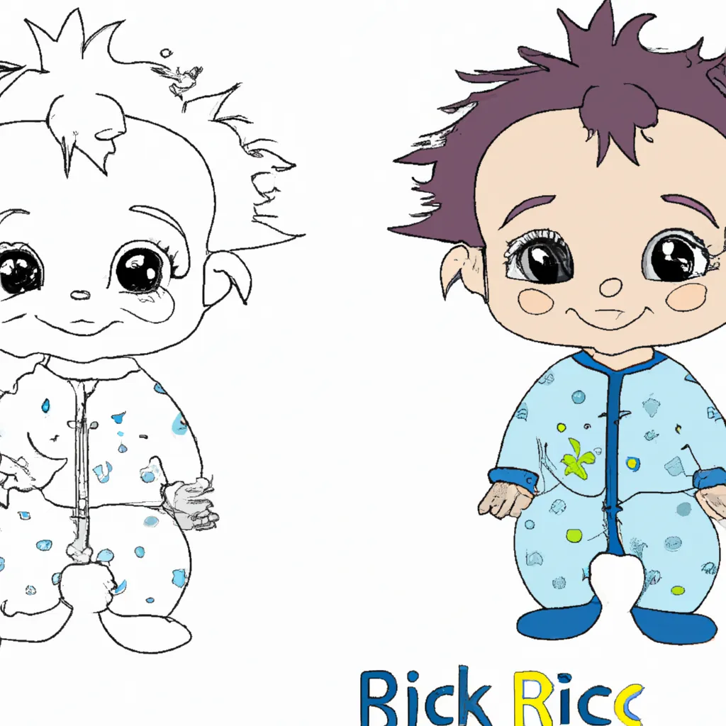 Desenhos de Baby Riki para Imprimir e Colorir