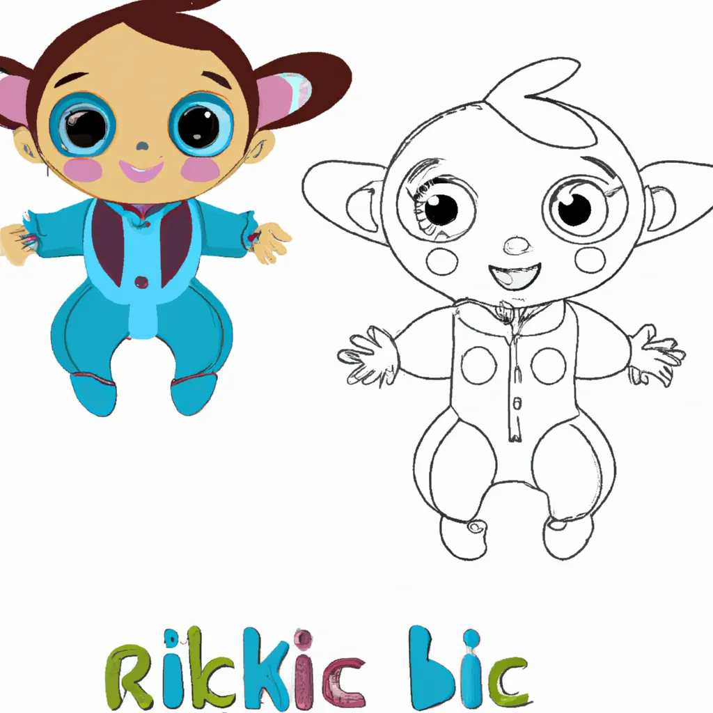 Desenhos de Baby Riki para Imprimir e Colorir