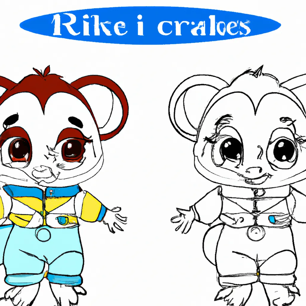 Desenhos de Baby Riki para Imprimir e Colorir