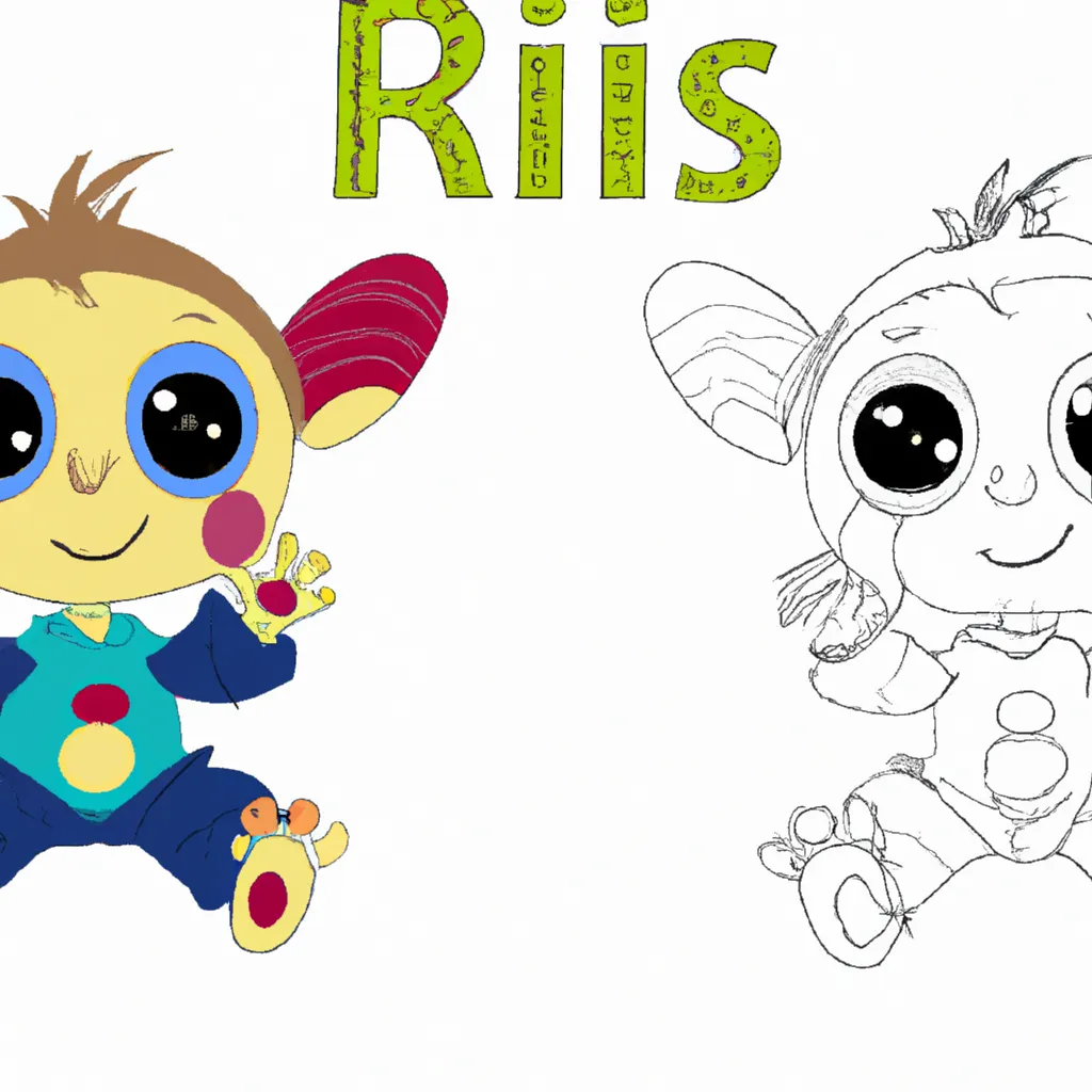 Desenhos de Baby Riki para Imprimir e Colorir