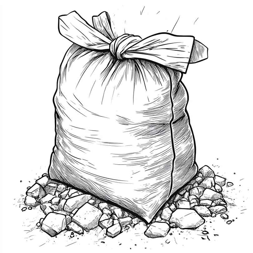 Desenhos GRÁTIS de Saco de Cimento para Imprimir e Colorir/Pintar