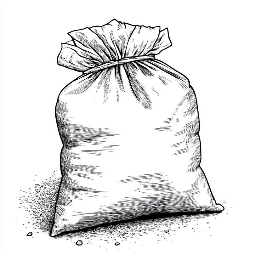 Desenhos GRÁTIS de Saco de Cimento para Imprimir e Colorir/Pintar