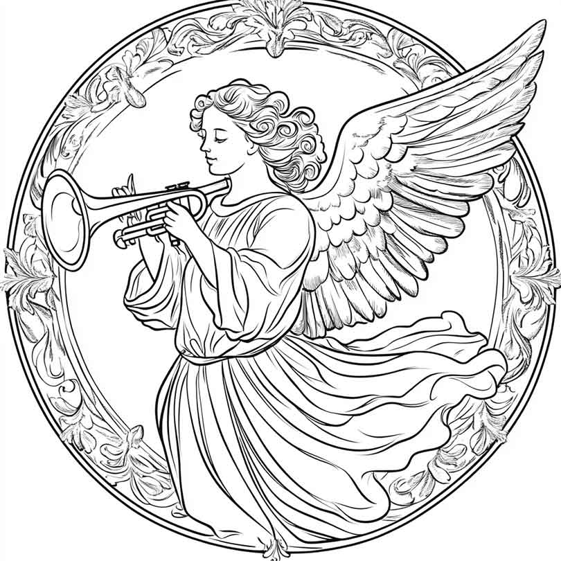 Desenhos GRÁTIS de Anjos da Guarda para Imprimir e Colorir/Pintar
