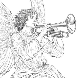 Desenhos GRÁTIS de Anjos da Guarda para Imprimir e Colorir/Pintar