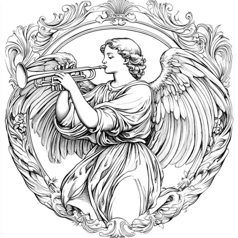 Desenhos GRÁTIS de Anjos da Guarda para Imprimir e Colorir/Pintar