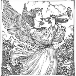 Desenhos GRÁTIS de Anjos da Guarda para Imprimir e Colorir/Pintar