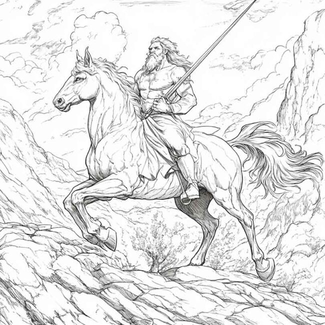 Desenhos GRÁTIS de Centauro para Imprimir e Colorir/Pintar