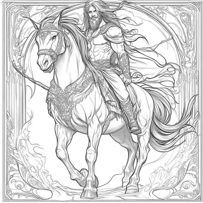 Desenhos GRÁTIS de Centauro para Imprimir e Colorir/Pintar