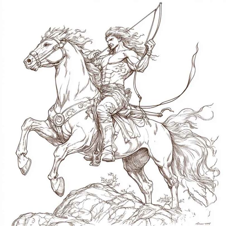 Desenhos GRÁTIS de Centauro para Imprimir e Colorir/Pintar
