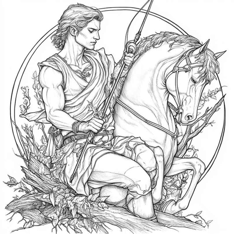 Desenhos GRÁTIS de Centauro para Imprimir e Colorir/Pintar