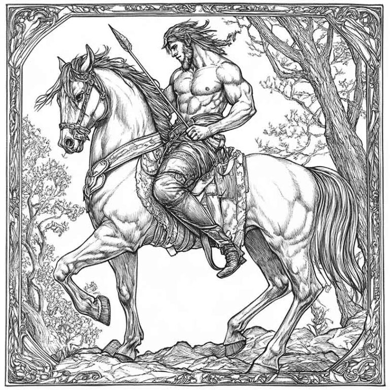 Desenhos GRÁTIS de Centauro para Imprimir e Colorir/Pintar