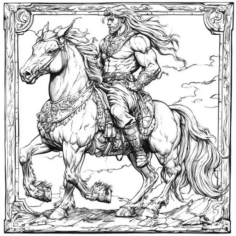 Desenhos GRÁTIS de Centauro para Imprimir e Colorir/Pintar