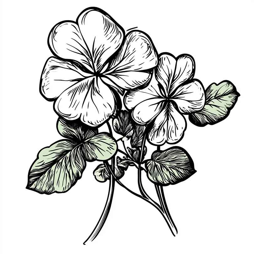 Desenhos de Trevo da Sorte para Imprimir e Colorir/Pintar