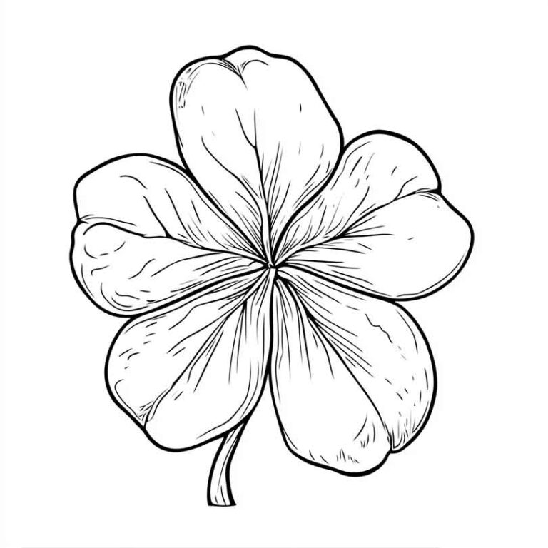 Desenhos de Trevo da Sorte para Imprimir e Colorir/Pintar