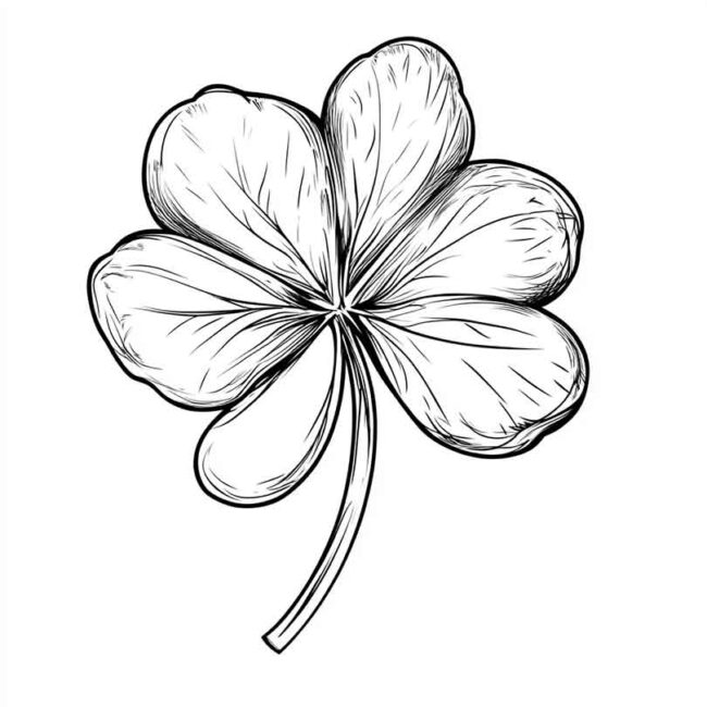 Desenhos de Trevo da Sorte para Imprimir e Colorir/Pintar