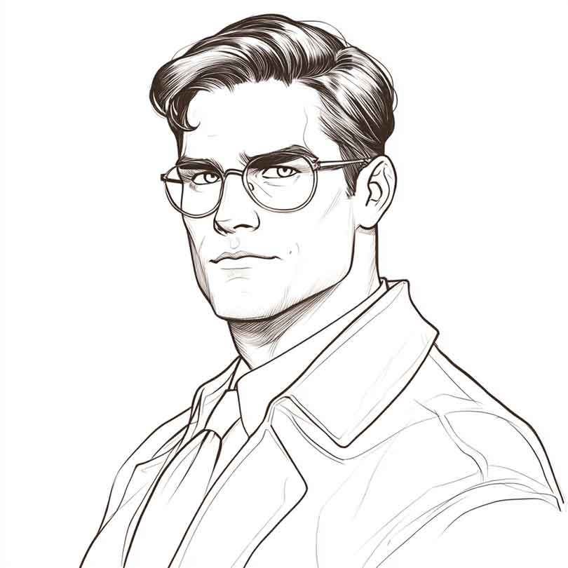 Desenhos GRÁTIS de Clark Kent para Imprimir e Colorir/Pintar