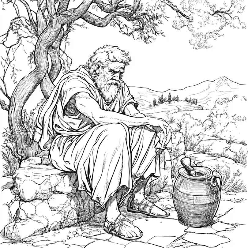 Desenhos de Diógenes para Imprimir e Colorir/Pintar