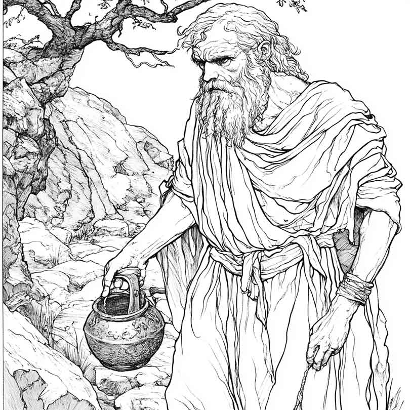 Desenhos de Diógenes para Imprimir e Colorir/Pintar