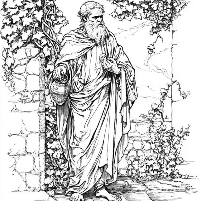 Desenhos de Diógenes para Imprimir e Colorir/Pintar