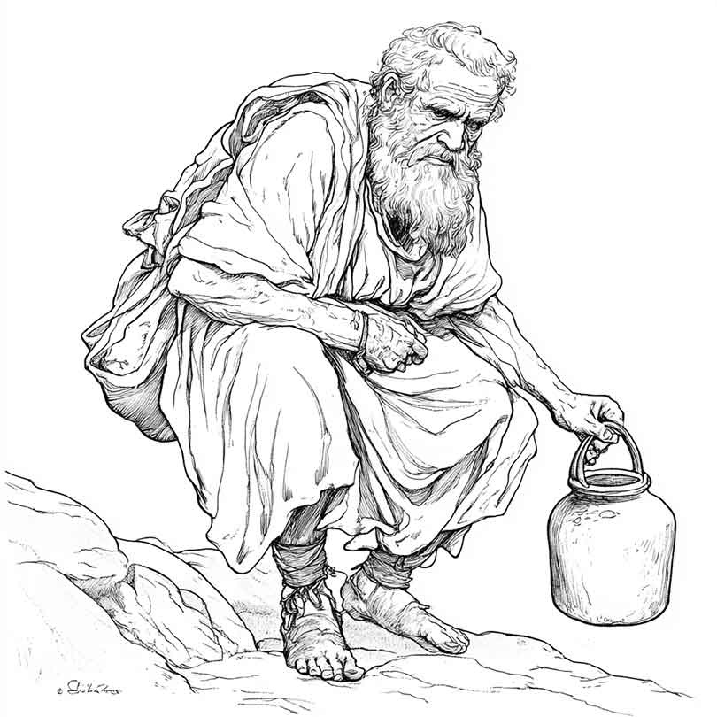 Desenhos de Diógenes para Imprimir e Colorir/Pintar