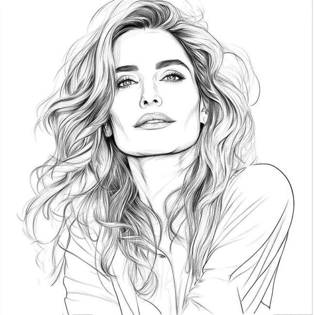 Desenhos de Julia Roberts para Imprimir e Colorir/Pintar