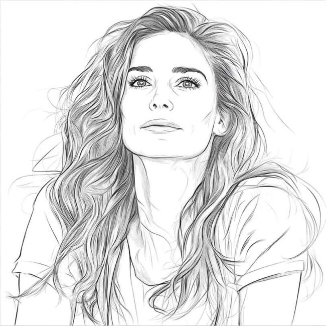 Desenhos de Julia Roberts para Imprimir e Colorir/Pintar