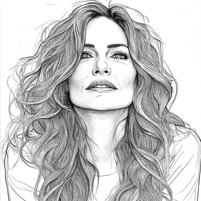 Desenhos de Julia Roberts para Imprimir e Colorir/Pintar