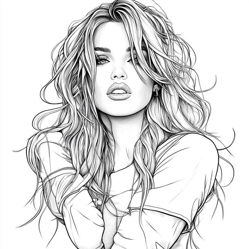 Desenhos de Britney Spears para Imprimir e Colorir/Pintar