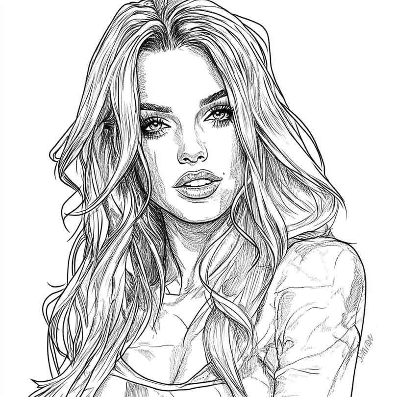 Desenhos de Britney Spears para Imprimir e Colorir/Pintar