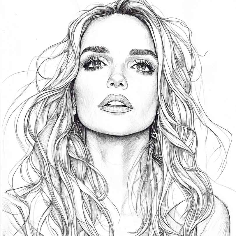 Desenhos de Britney Spears para Imprimir e Colorir/Pintar