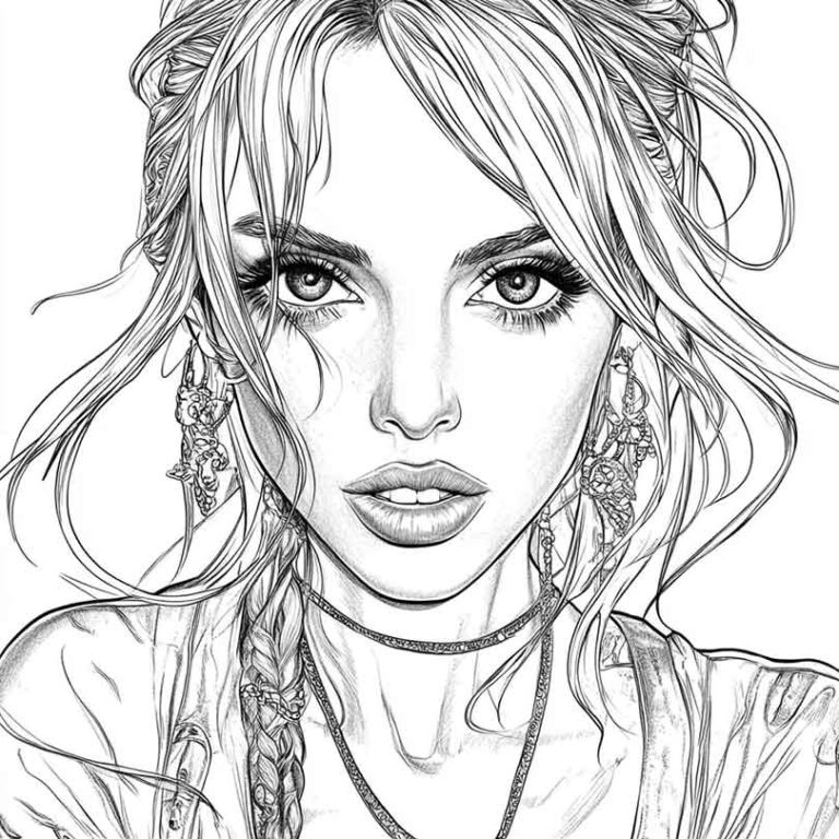 Desenhos de Britney Spears para Imprimir e Colorir/Pintar