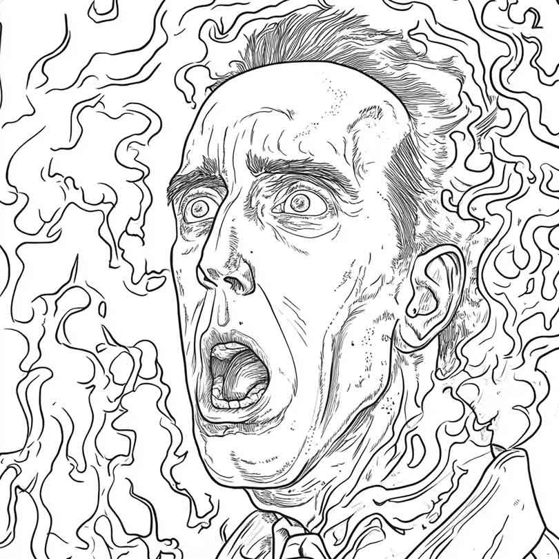 Desenhos de Nicolas Cage para Imprimir e Colorir/Pintar