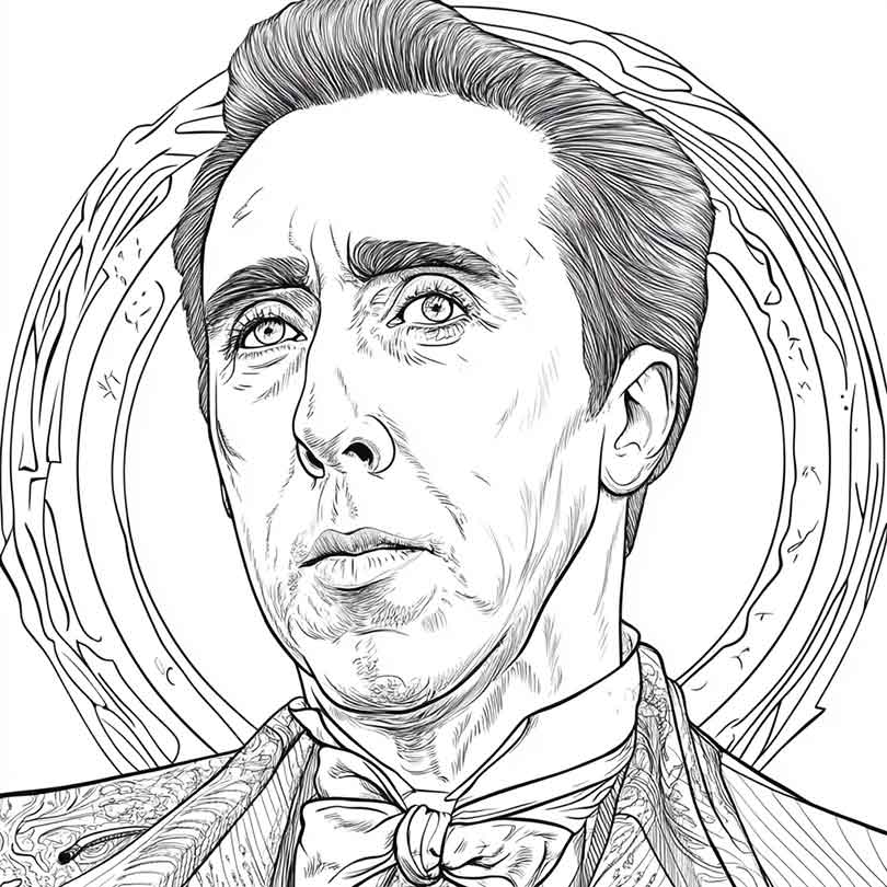 Desenhos de Nicolas Cage para Imprimir e Colorir/Pintar