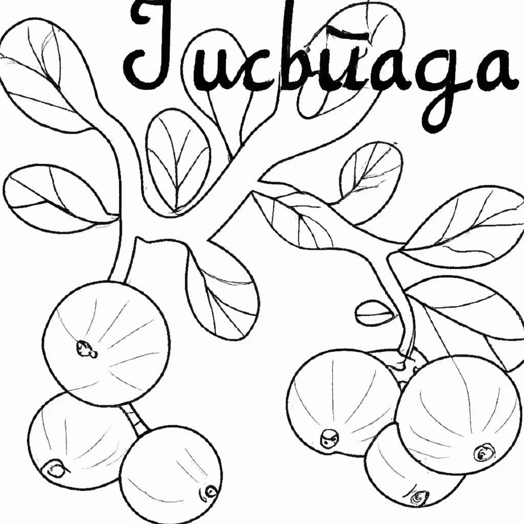 Desenhos de Jabuticaba Jovial para Imprimir e Colorir