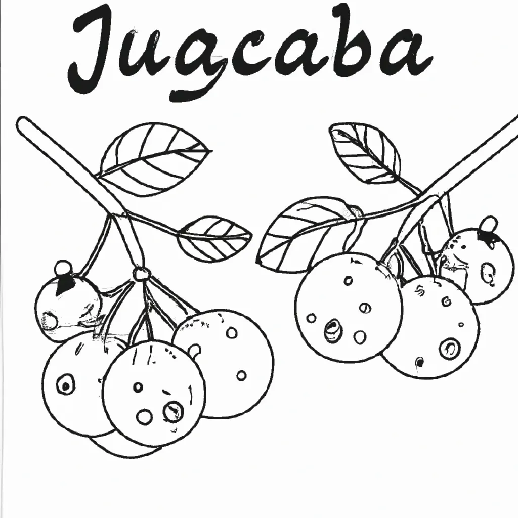 Desenhos de Jabuticaba Jovial para Imprimir e Colorir